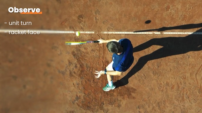 One-Handed Backhand Technique From Top Down View | Feel Tennis